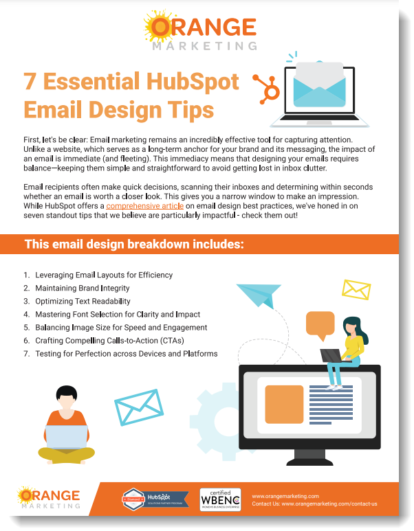 7 Essential HubSpot Email Design Tips Guide | Orange Marketing
