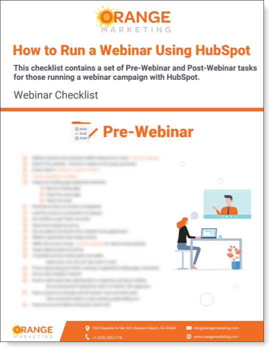 Whitepaper: The Ultimate Webinar Checklist | Orange Marketing